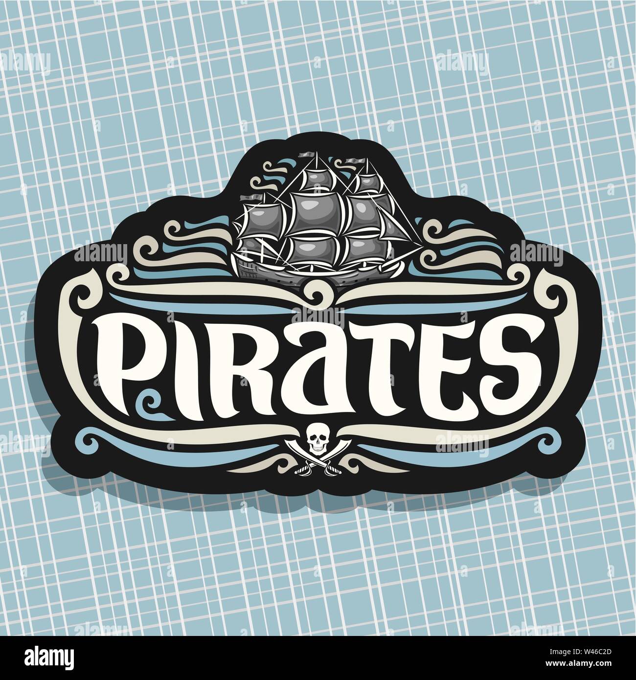 Logo typographie pirates Banque d'images vectorielles - Alamy