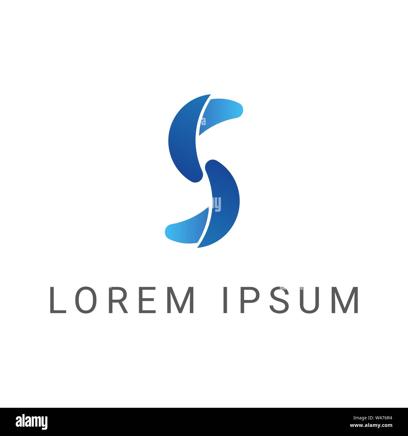 Lettre s logo vector, modèle de conception moderne, l'icône courbe ...