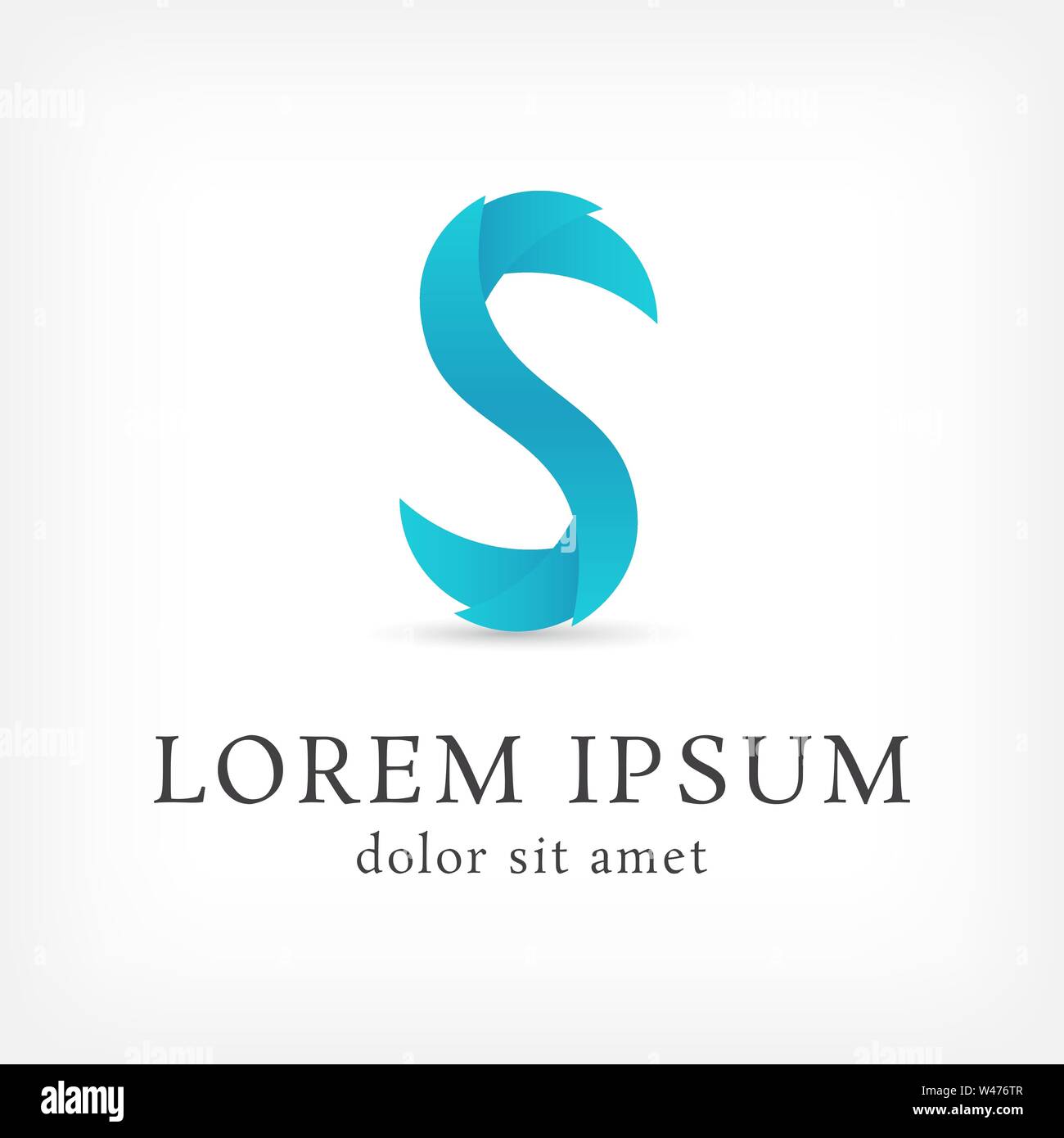 Lettre s logo vector, modèle de conception moderne, l'icône courbe ...