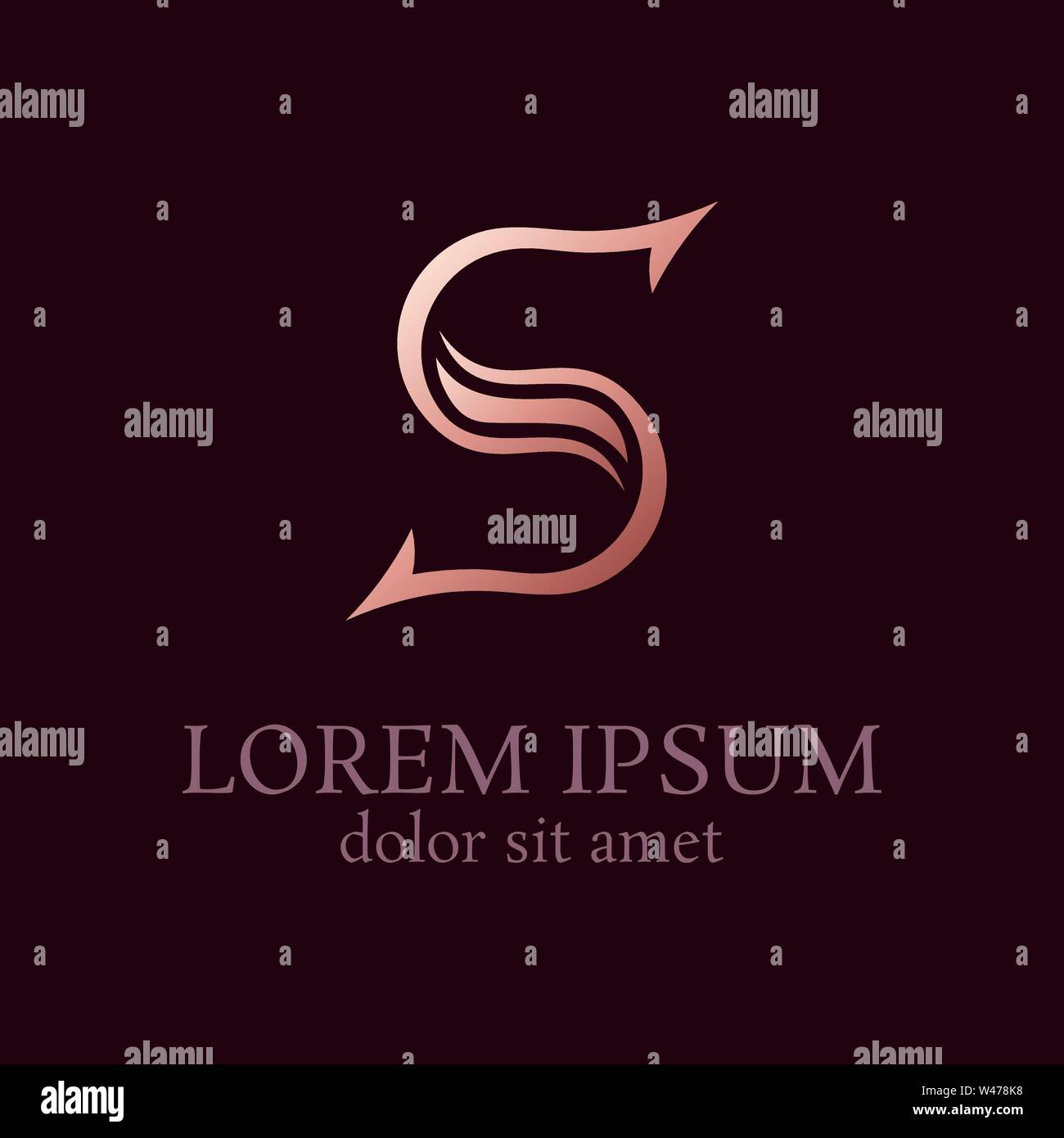 Lettre s logo vector, modèle de conception moderne, l'icône courbe ...