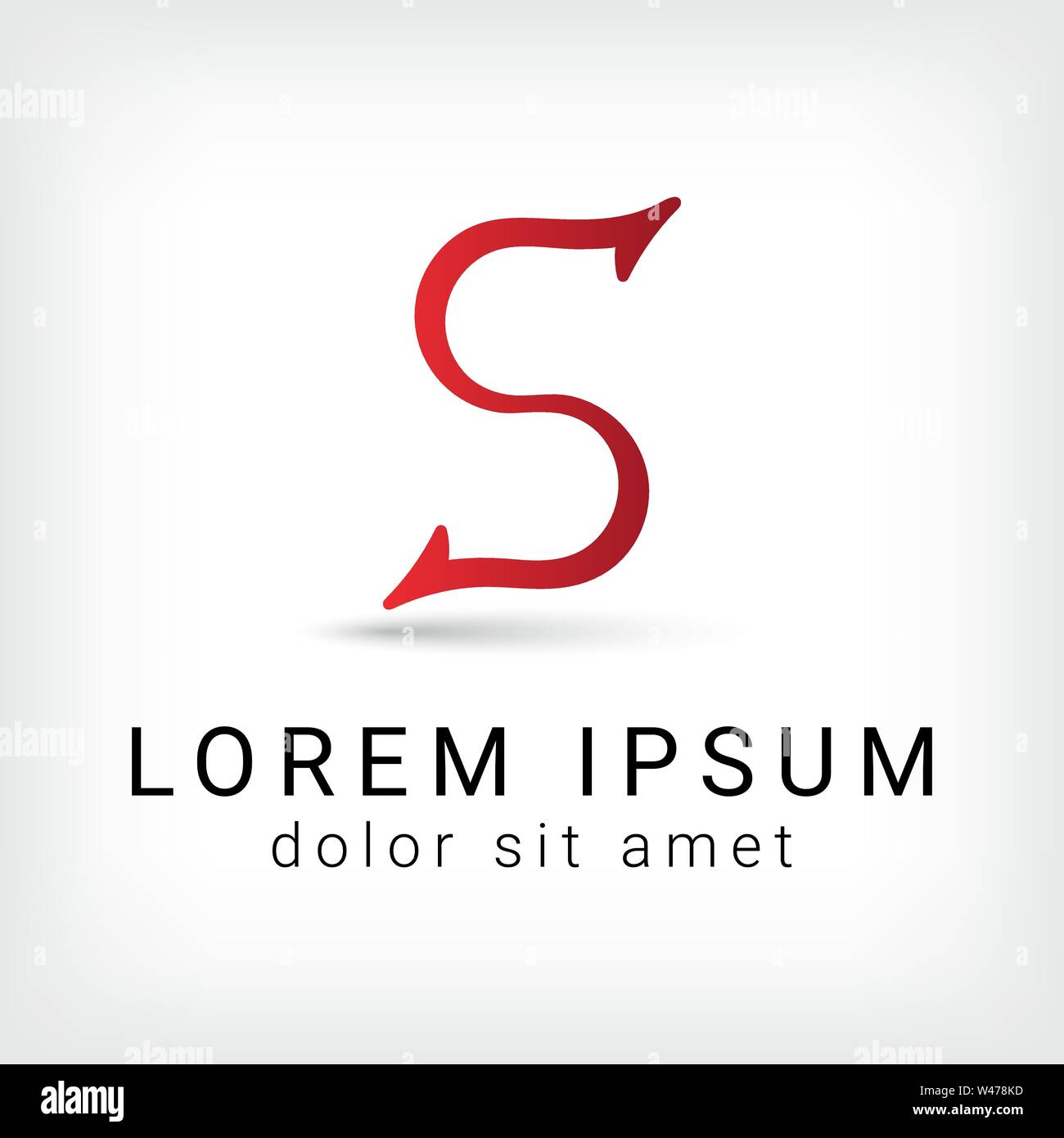 Lettre s logo vector, modèle de conception moderne, l'icône courbe ...