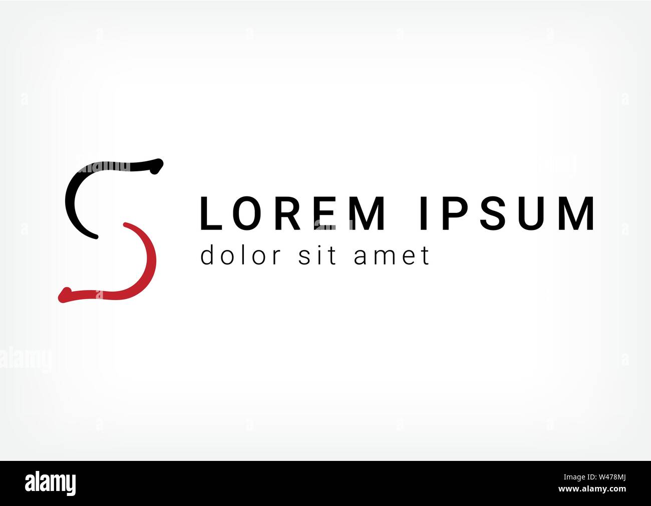 Lettre s logo vector, modèle de conception moderne, l'icône courbe ...