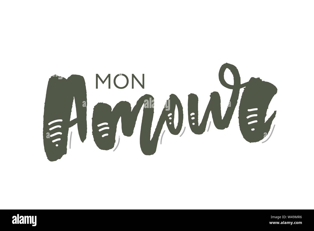 écriture cursive française Banque d'images vectorielles - Alamy