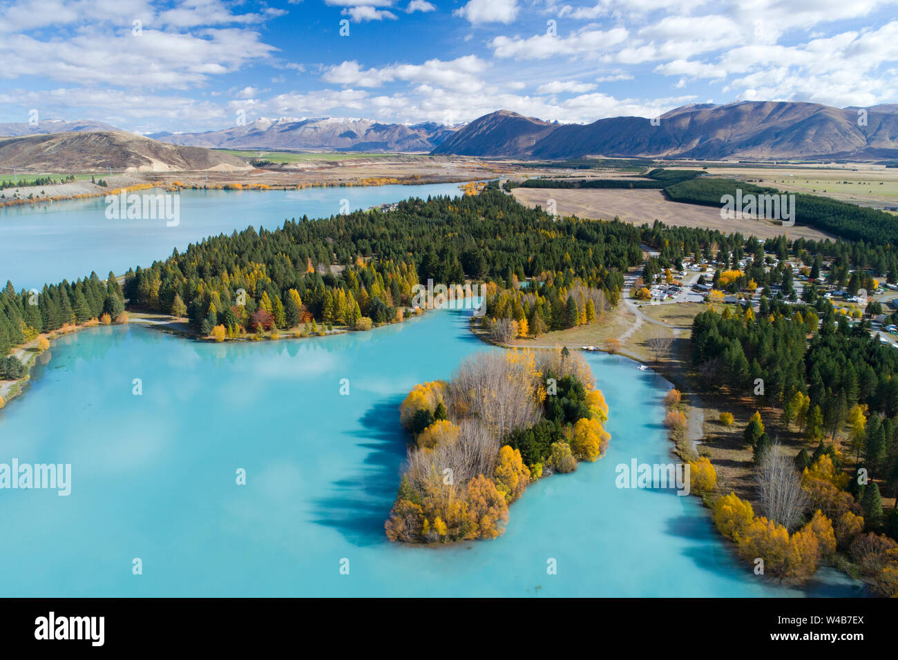 Lac ruataniwha terrain de camping Banque de photographies et d’images à ...