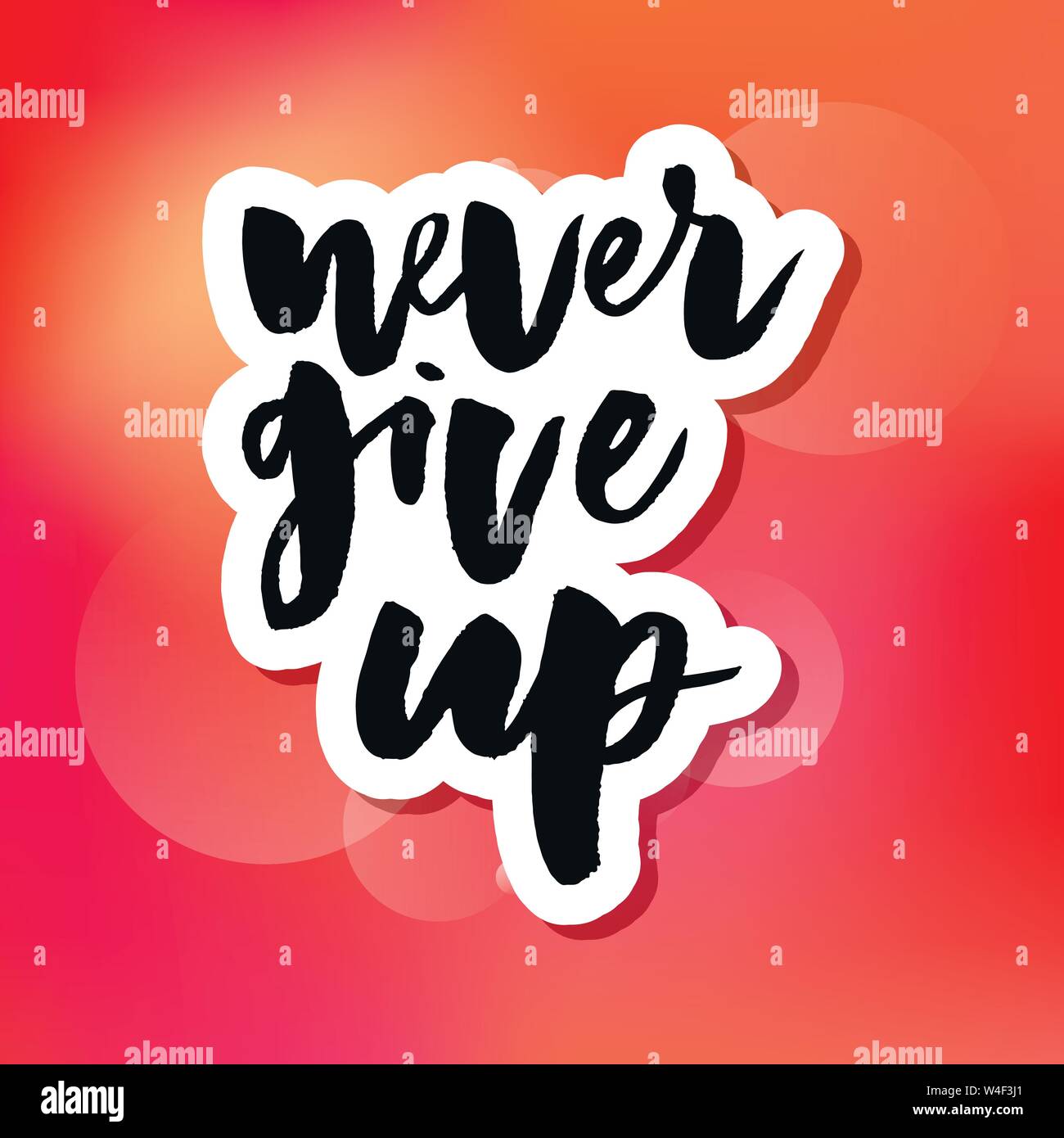 Never give up icon vector vectors Banque de photographies et d’images à ...