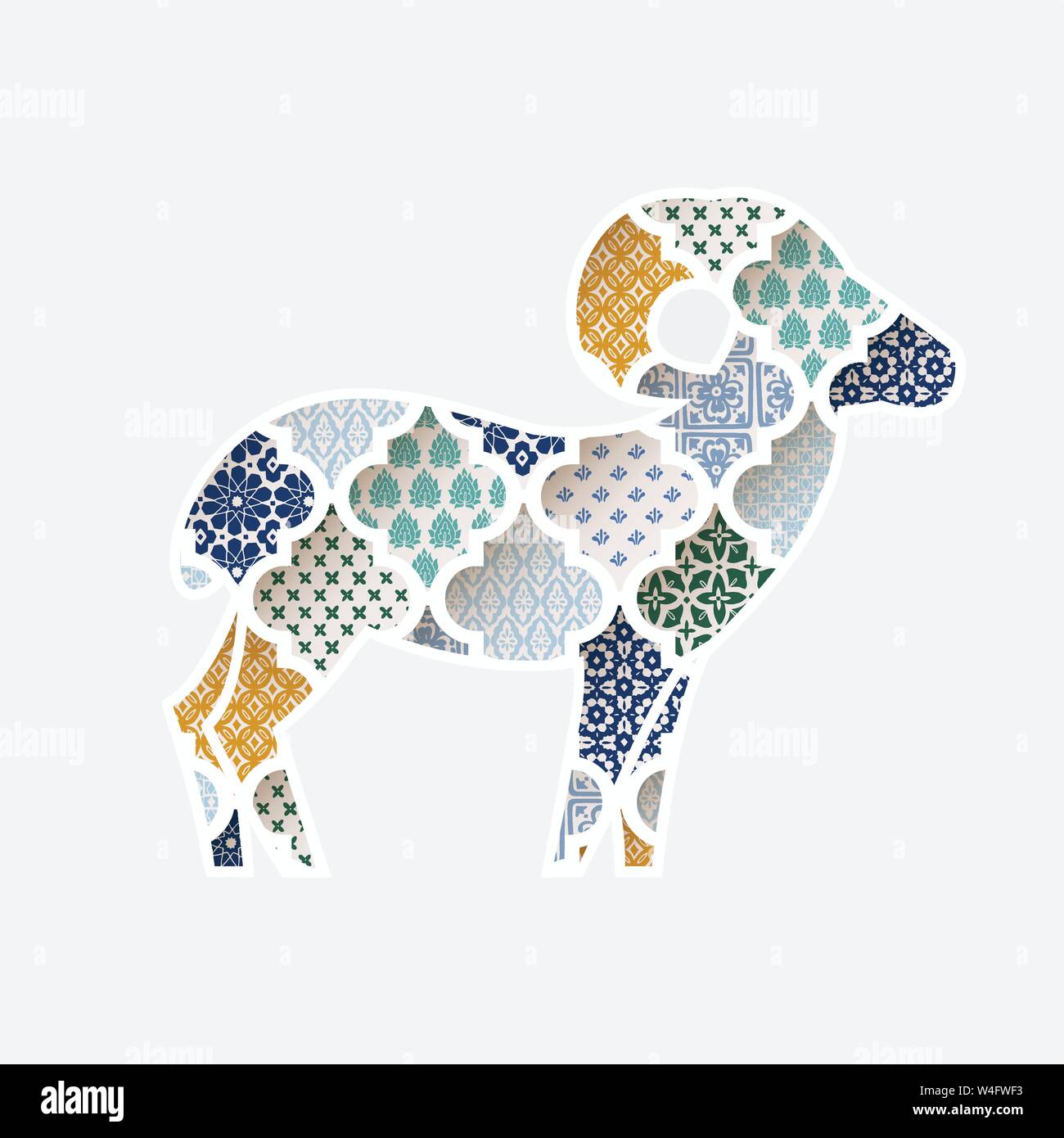 Mouton arabe Banque d'images vectorielles - Alamy