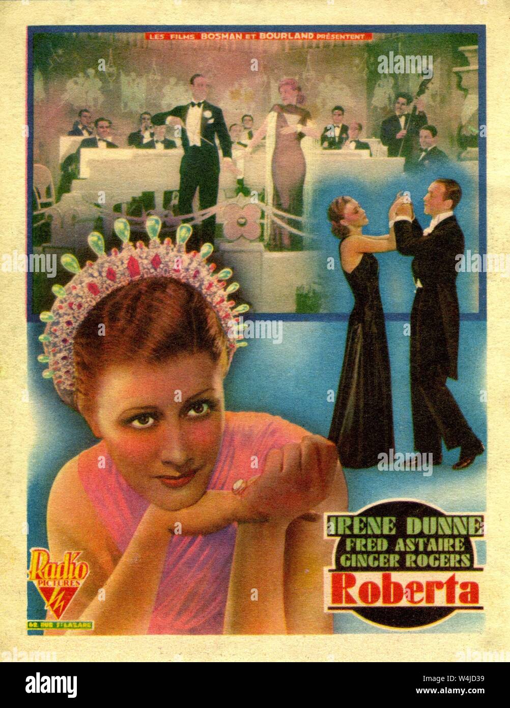 IRENE DUNNE Fred Astaire et Ginger Rogers dans ROBERTA 1935 directeur William A. Seiter lyrics ...