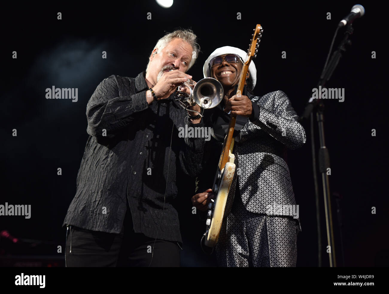 Chic et Nile Rodgers à la Jockey Club Live au Haydock Racecourse ...