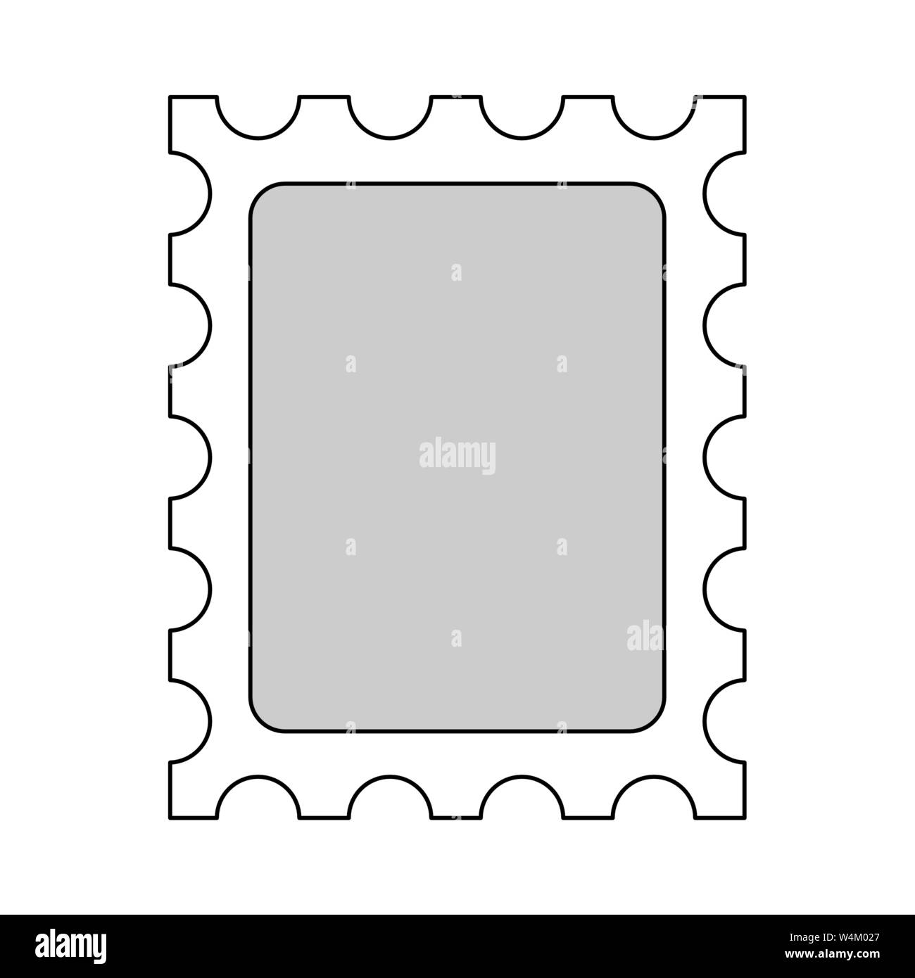 Timbre-poste isolé modèle vide. vector illustration Image Vectorielle ...