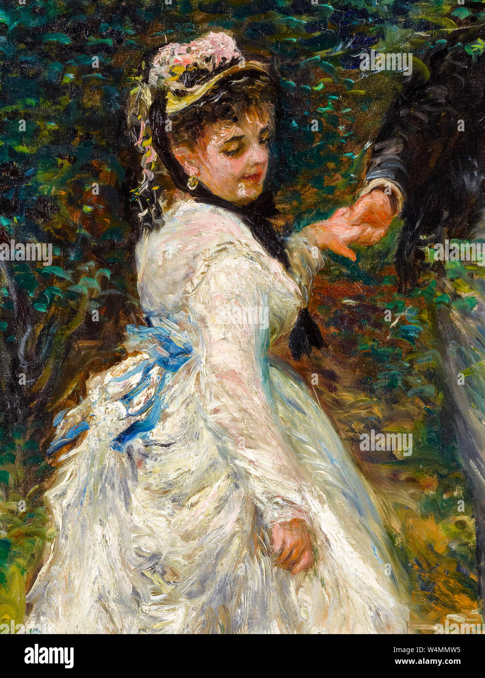 Pierre Auguste Renoir, la peinture, La Promenade, détail 1870 Photo ...