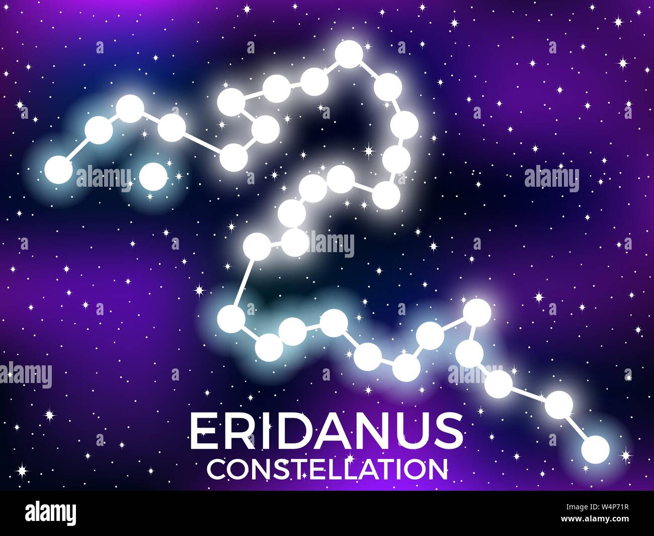 Constellation eridanus Banque d'images vectorielles - Alamy