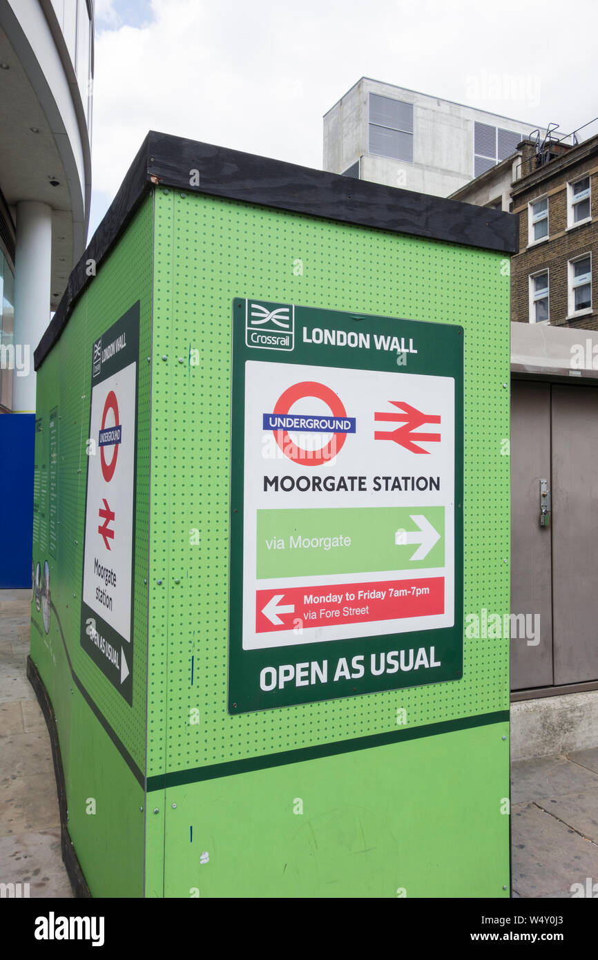 Station de rail de moorgate crossrail Banque de photographies et d ...