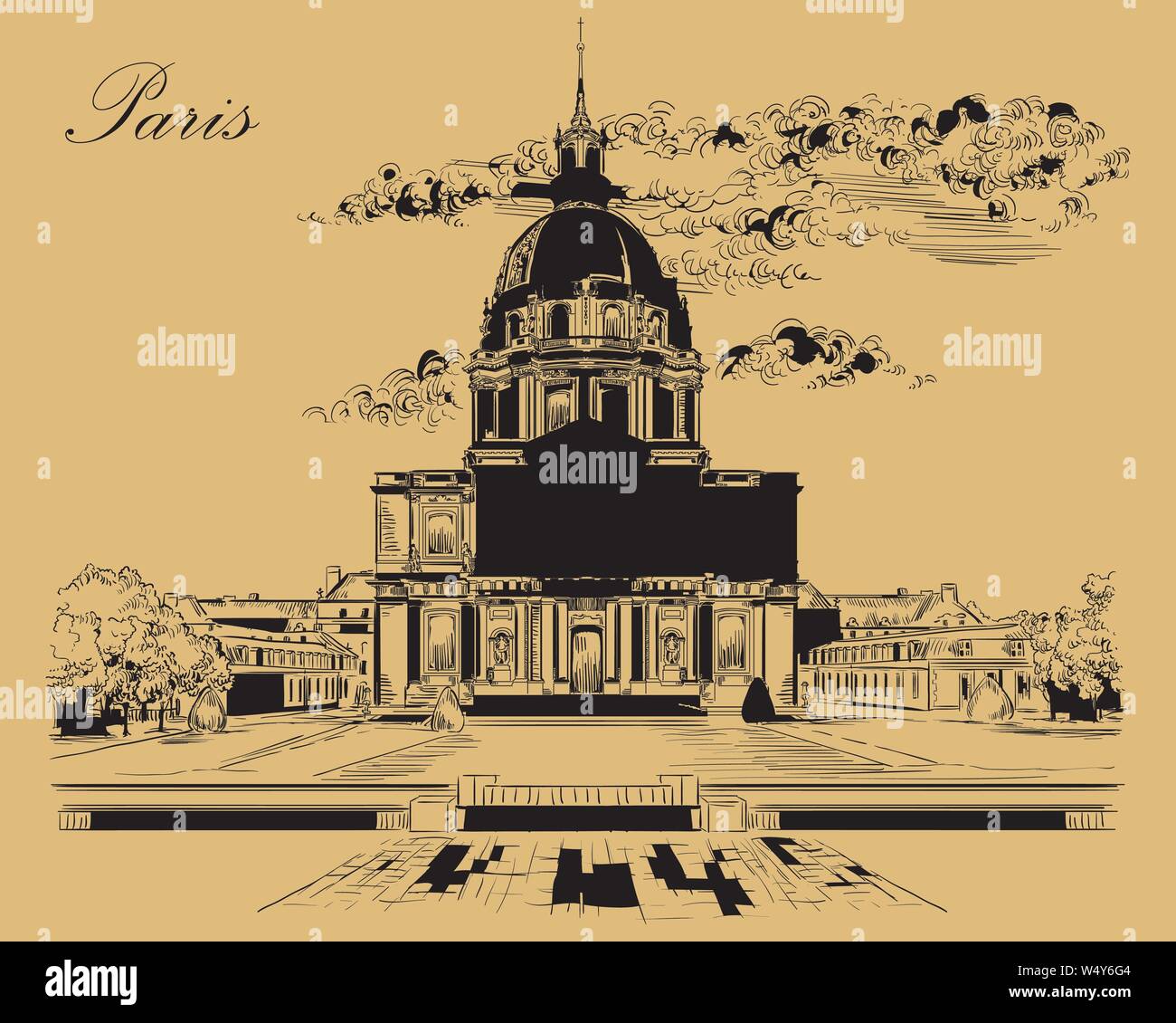 Place de la residence de france Banque d'images vectorielles - Alamy