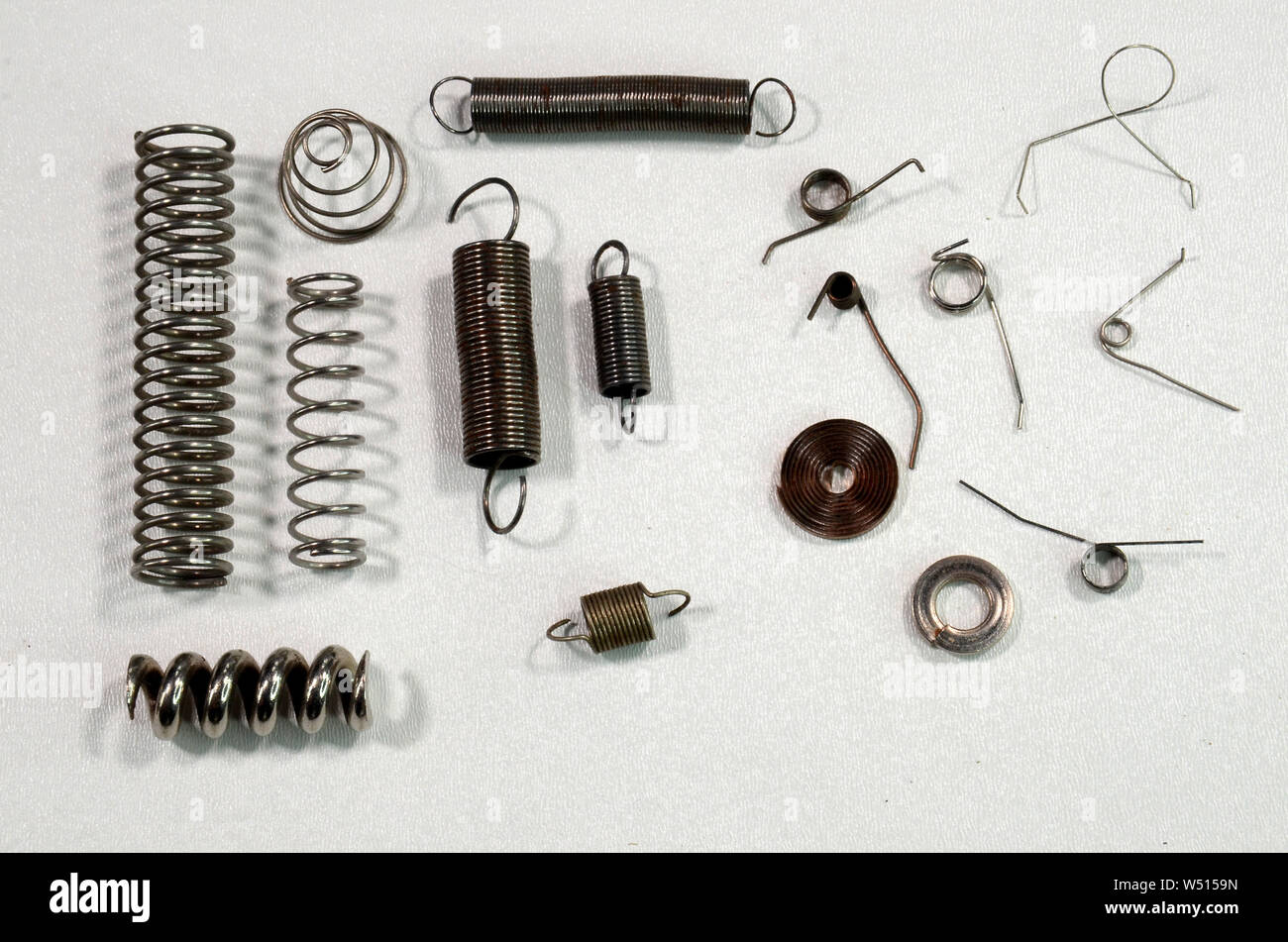 Arrangement avec différents types de ressorts métalliques mécaniques ...