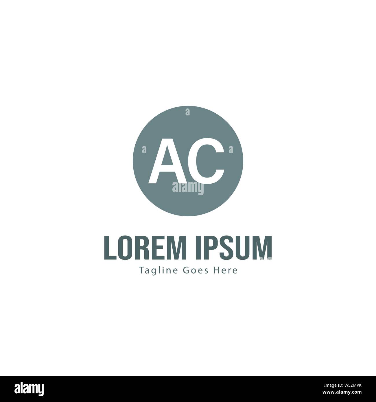 Lettre AC Logo Design. Icône moderne créative AC Lettres Illustration ...