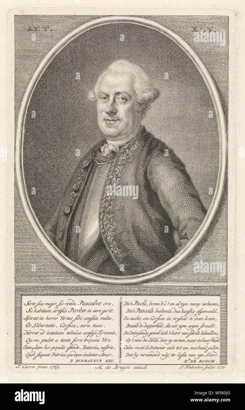 Portrait de Pascal Paoli, Portrait de la moitié à gauche de Pascal ...