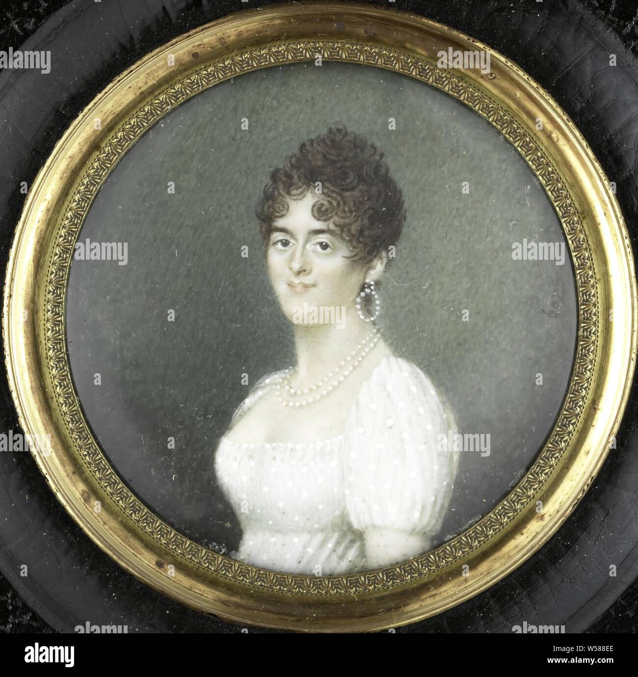 Portrait de Maria Cornelia tirer (d 1809). Femme ou Gerrit Jan van ...