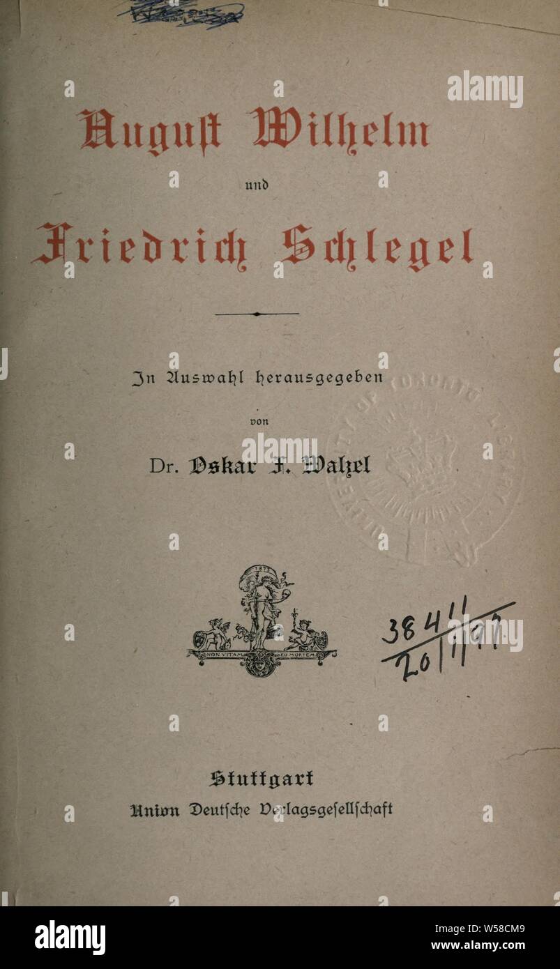 F schlegel Banque de photographies et d’images à haute résolution - Alamy