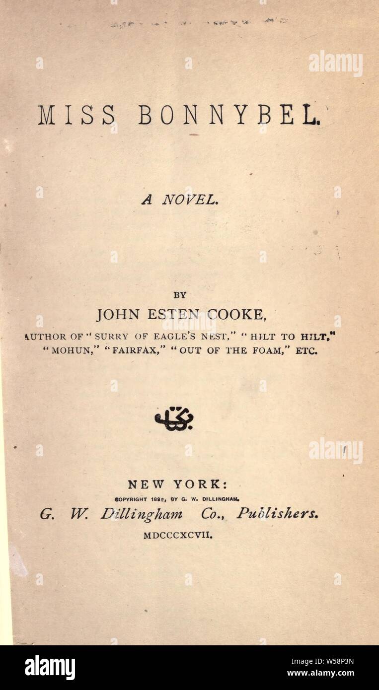 John esten cooke Banque de photographies et d’images à haute résolution ...