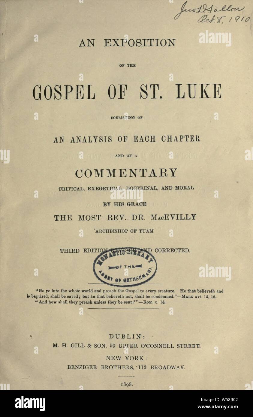 Gospel luke chapter Banque de photographies et d’images à haute ...