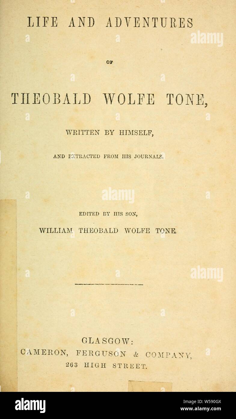 Théobald wolfe Banque de photographies et d’images à haute résolution ...