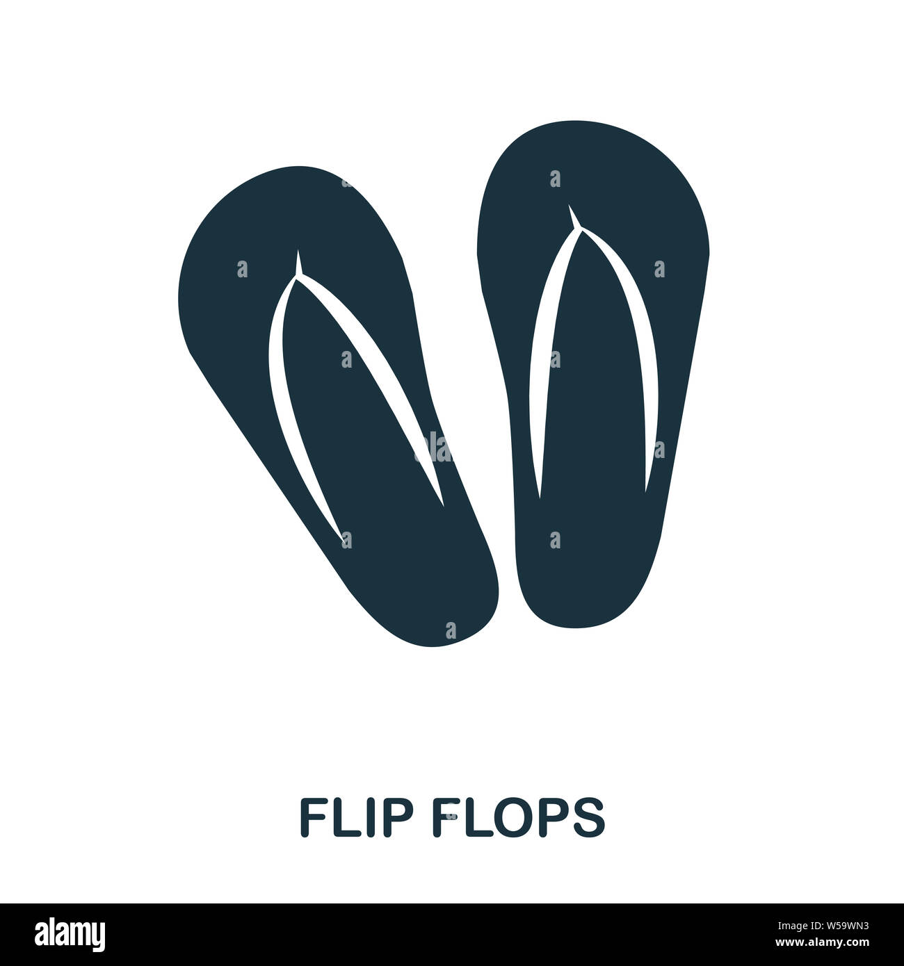 Icône Flip Flops. Motif icône de style plat. IU. Illustration de l ...