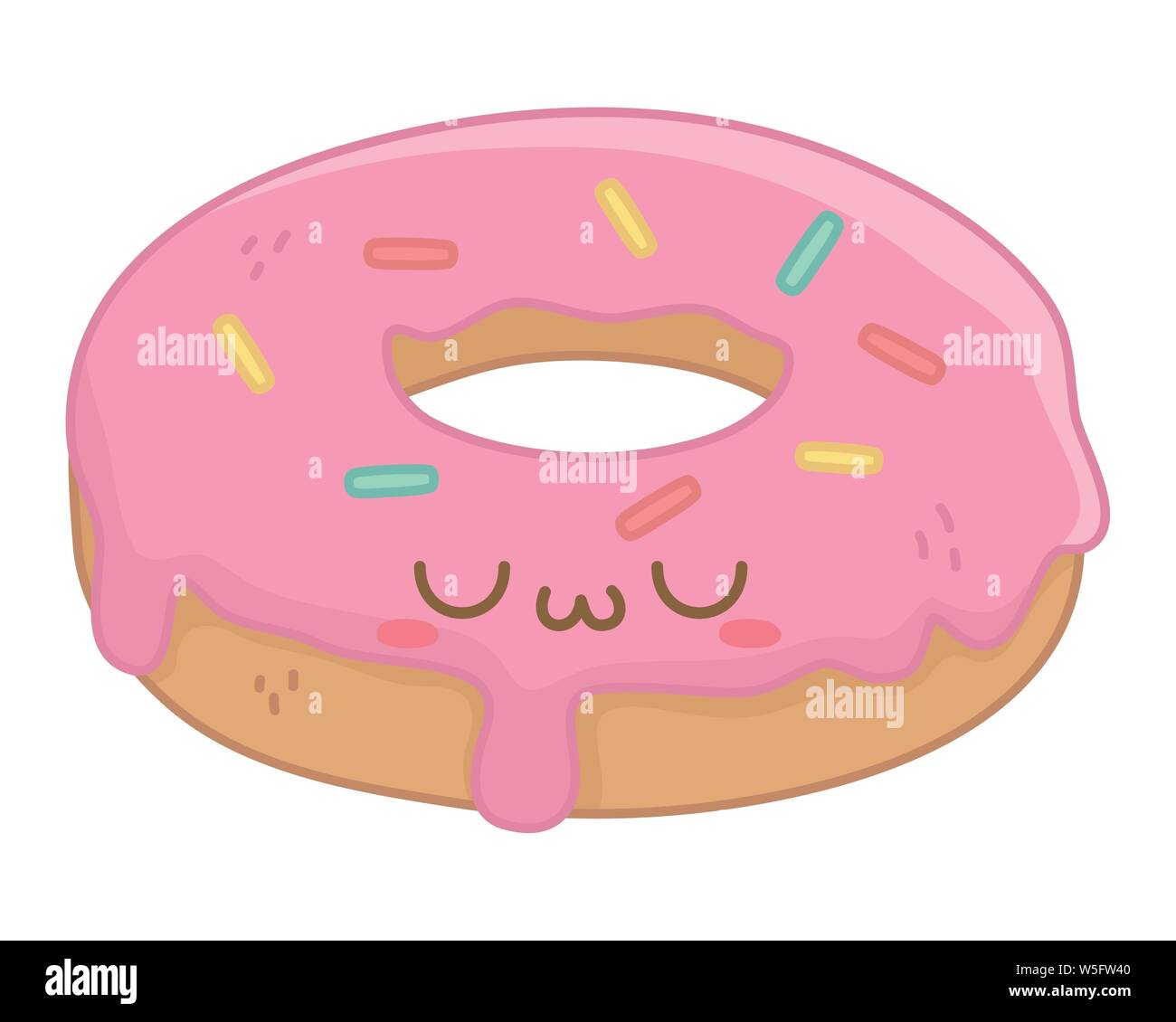 Caricature de beignets, expression design Kawaii mignon petit ...
