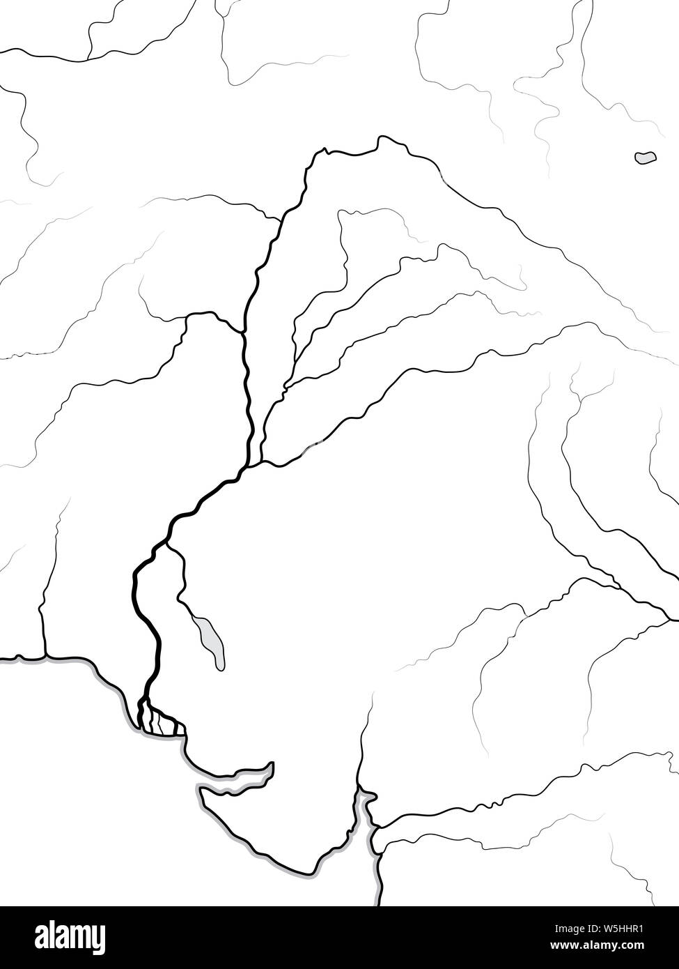 Carte du monde de l'Indus River Valley : l'Inde, le Pakistan, l ...