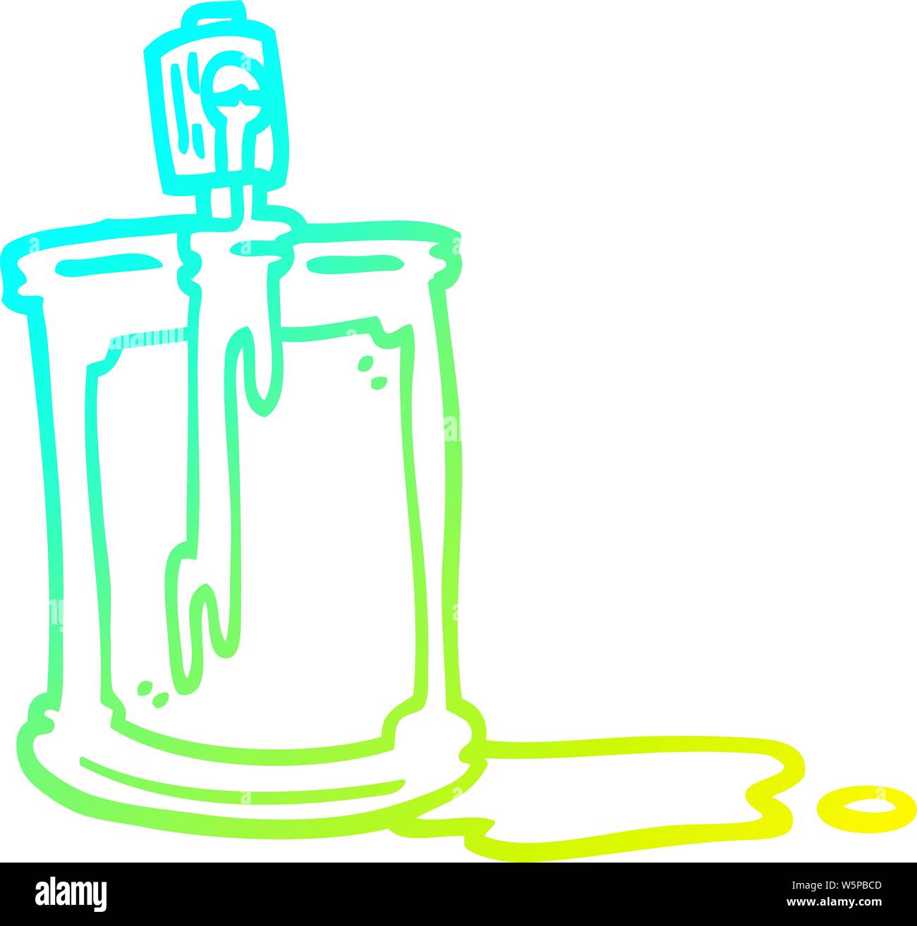 Ligne de gradient froid dessin d'une caricature de cayenne Image ...