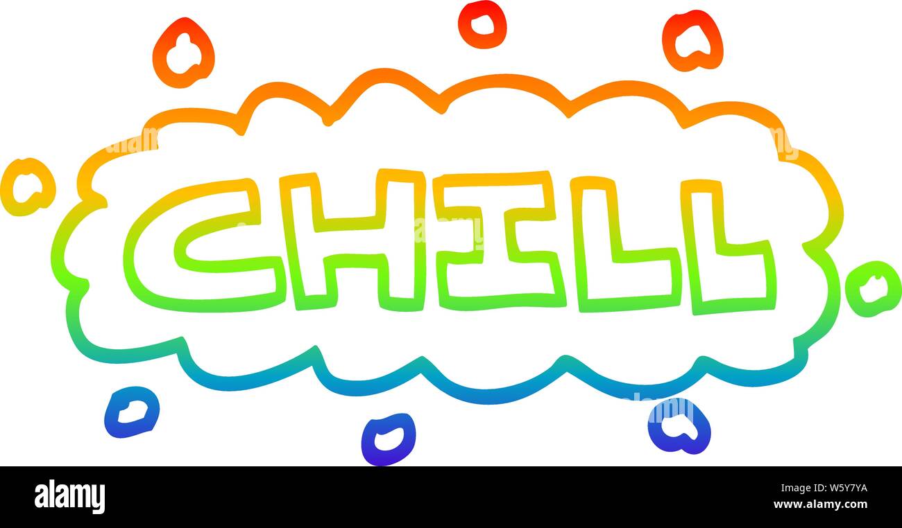 La ligne de gradient dimensions d'un dessin animé symbole chill Image ...