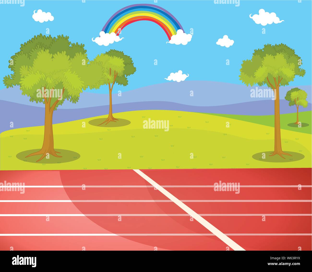 Paysage de piste de course Banque d'images vectorielles - Alamy