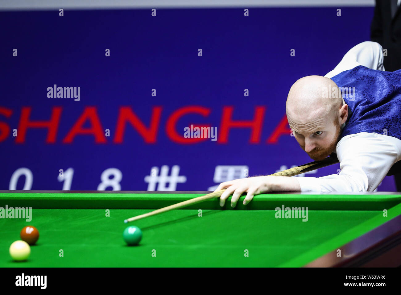 Anthony de McGill l'Écosse joue un shot de Mark Williams, de Galles ...