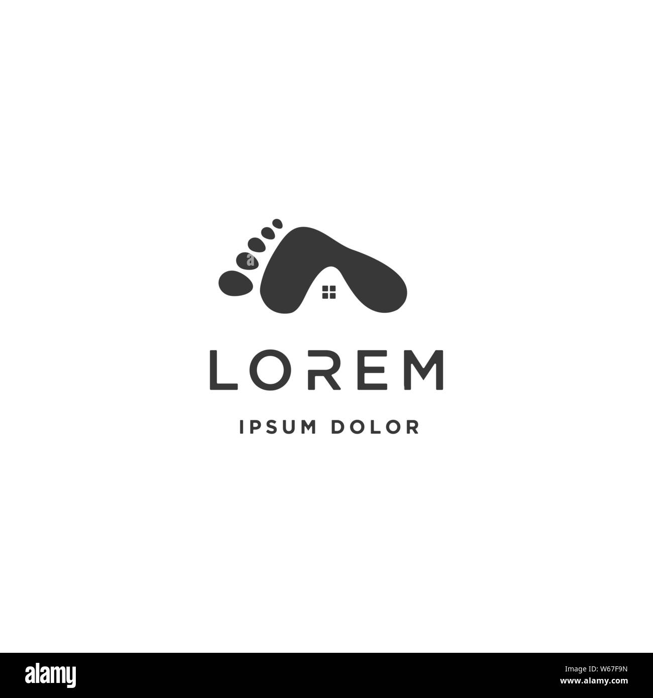 Pied à pied design logo png icône vecteur symbole Image Vectorielle ...