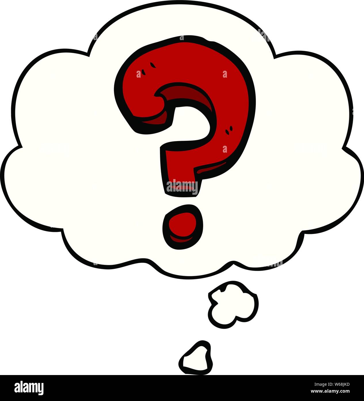 Cartoon question mark thought bubble Banque de photographies et d ...