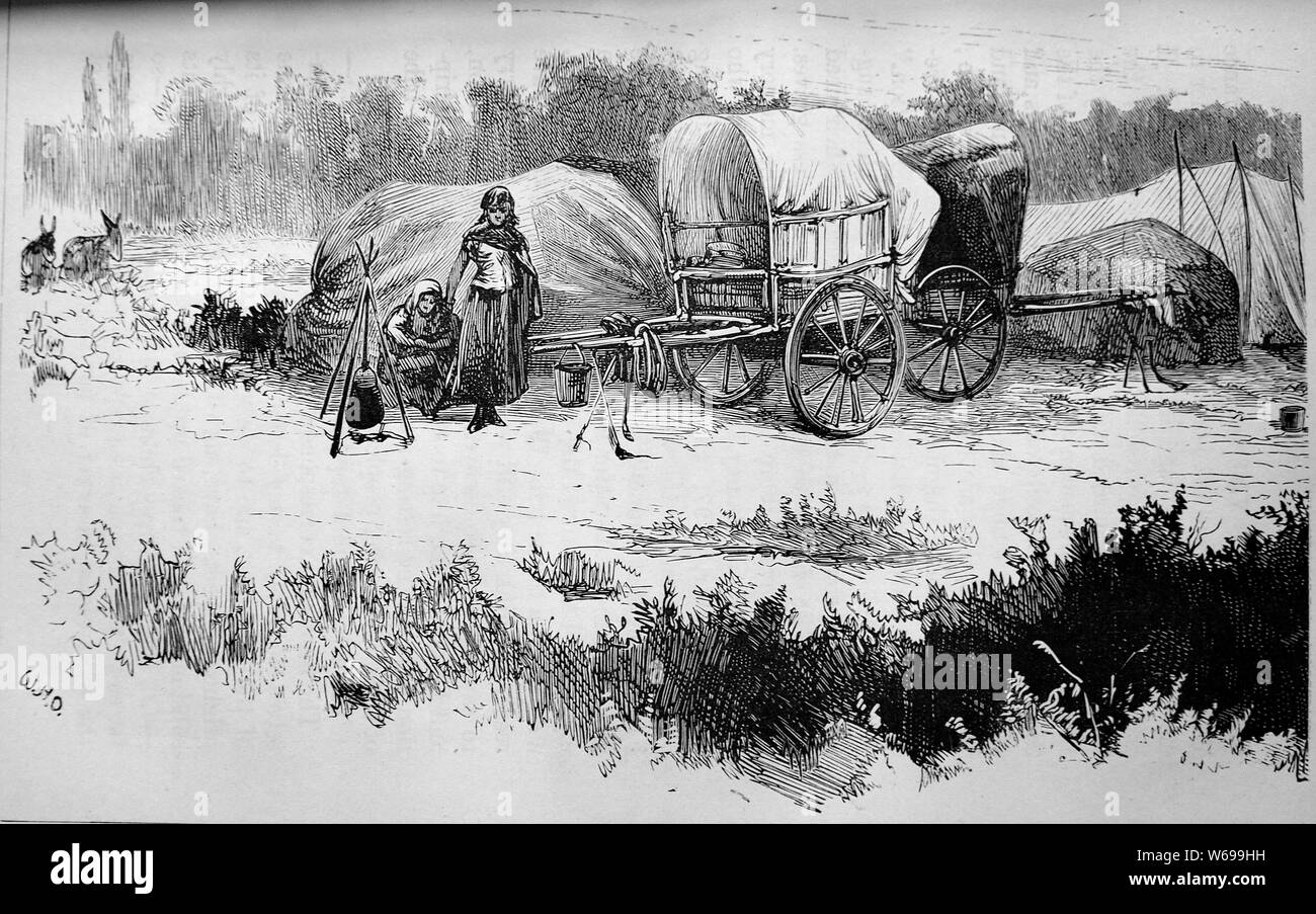 Gitans de romani Banque d'images noir et blanc - Alamy