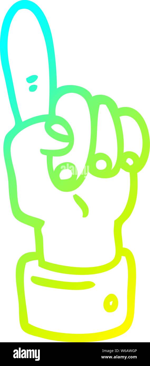 Ligne de gradient froid dessin d'une caricature de flèche Image ...