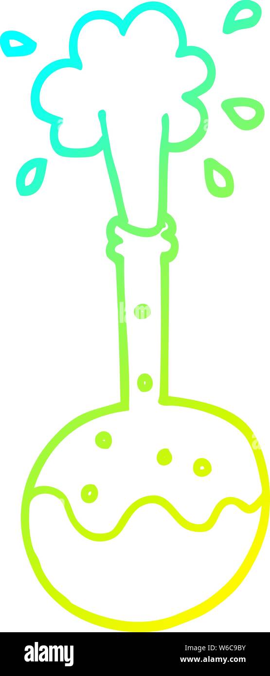 Ligne de gradient froid dessin d'une caricature de la science d ...