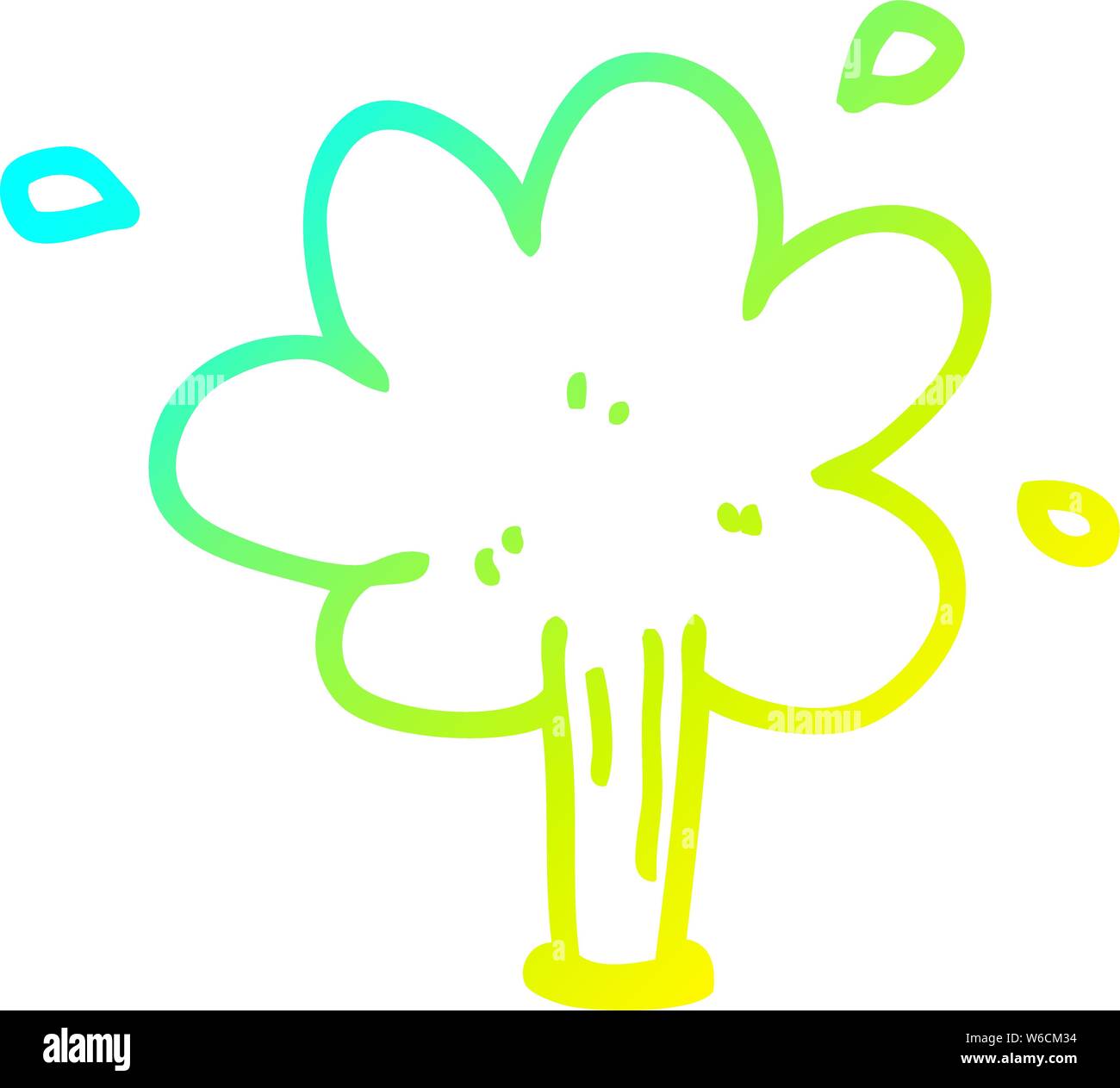 Ligne de gradient froid dessin d'une caricature de l'eau Fontaine Image ...