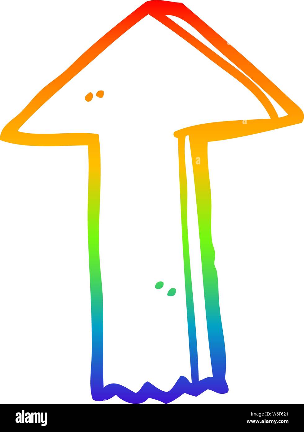 La ligne de gradient dessin d'une flèche de dessin animé Image ...