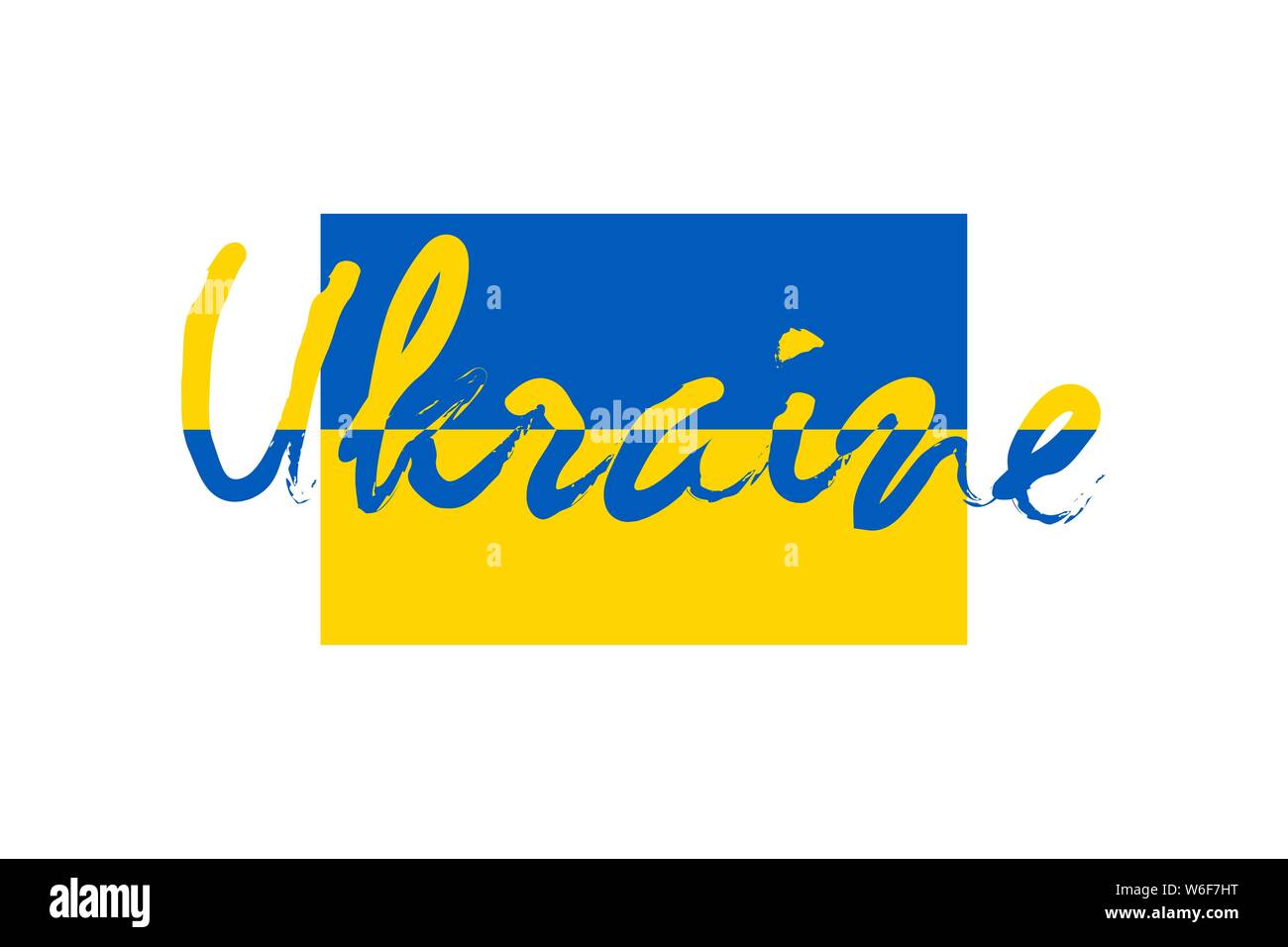 Drapeau de l'Ukraine. Bandes horizontales bleue et jaune. L'état ...
