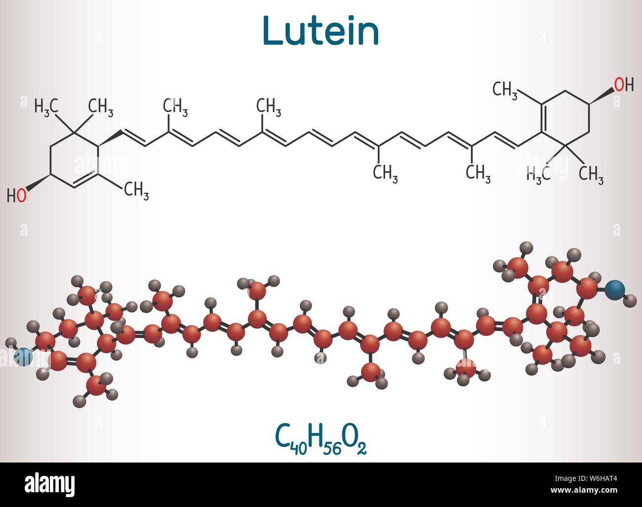 La lutéine, molécule de la xanthophylle. C'est type de caroténoïde ...