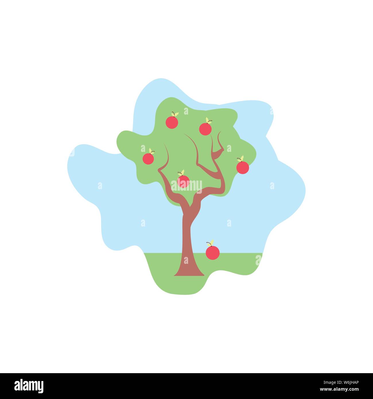 Arbre Avec Des Fruits Banque d'images vectorielles - Alamy