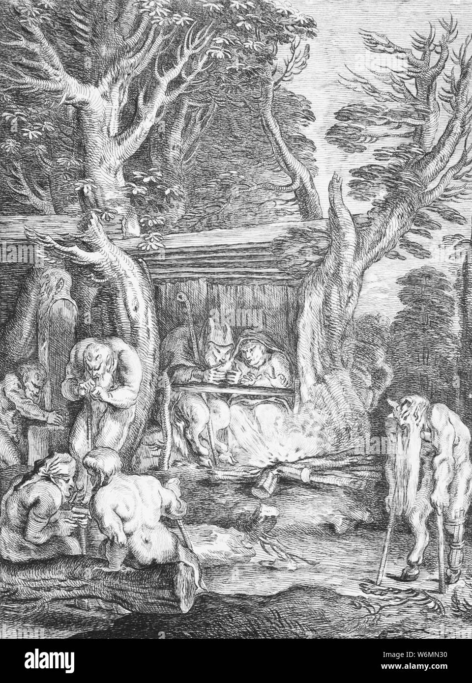 Mythologie des satyres Banque d'images noir et blanc - Alamy