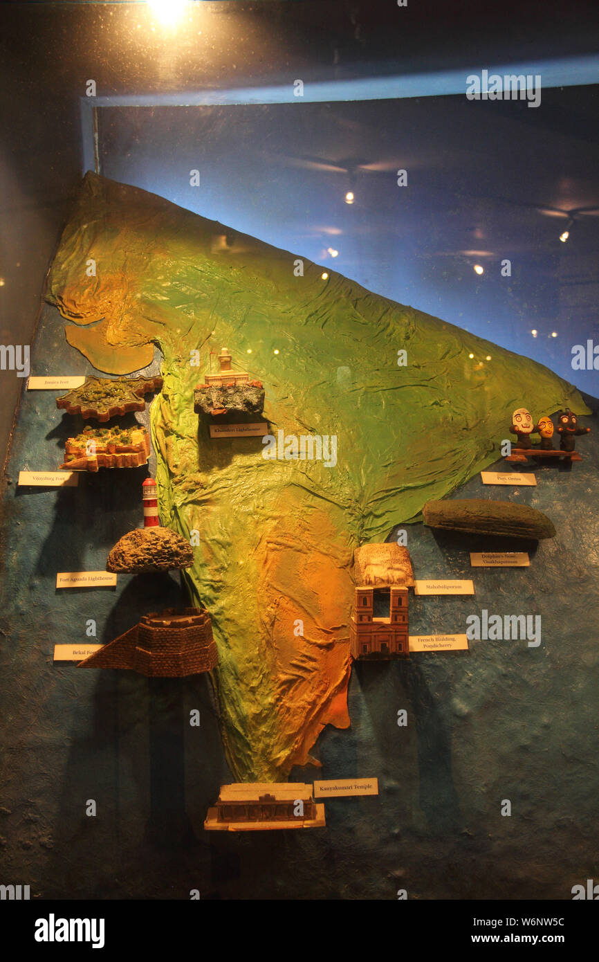 Map of India, National Museum, Janpath, New Delhi, India Photo Stock ...