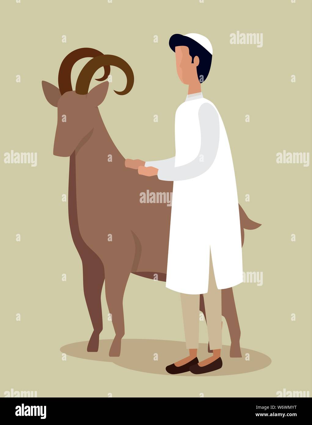 Cerf arabe Banque d'images vectorielles - Alamy