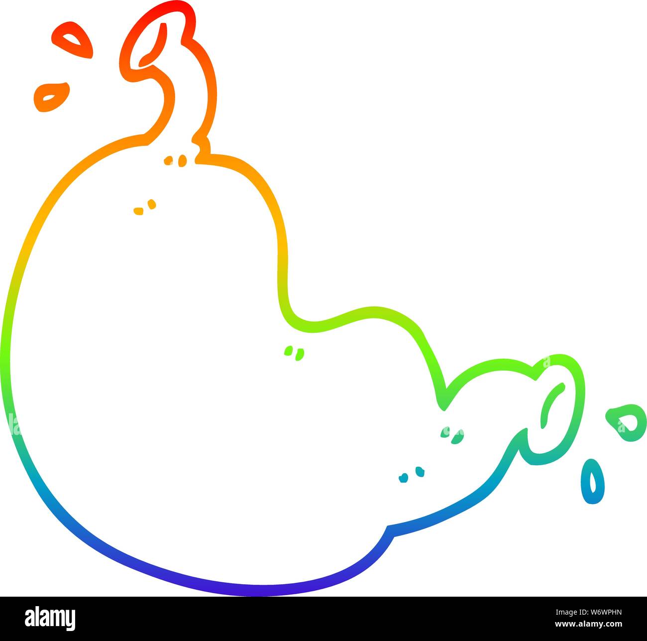 La ligne de gradient dimensions d'un organe de dessin animé Image ...