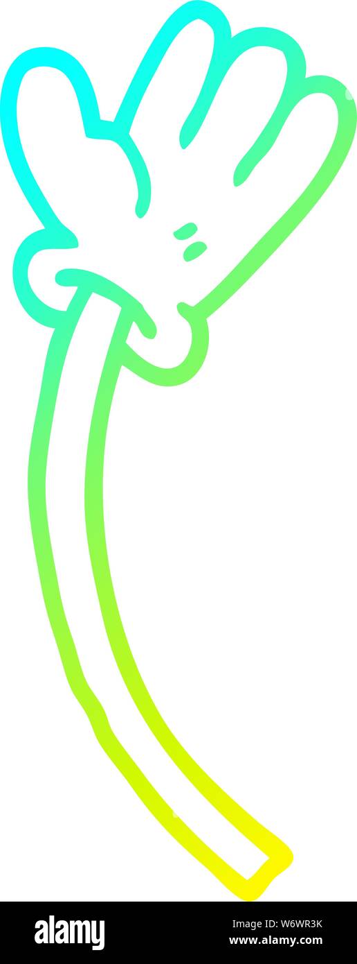 Ligne de gradient froid dessin d'une caricature les gestes de la main ...