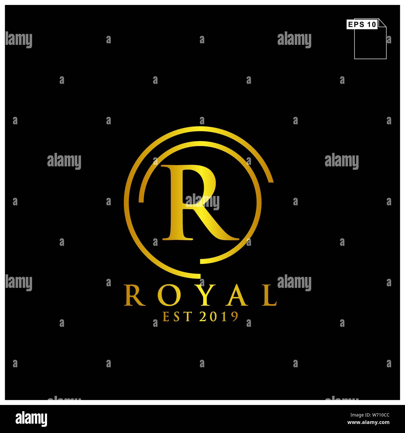Logo de marque royal de luxe design et élégant concept vector Image ...