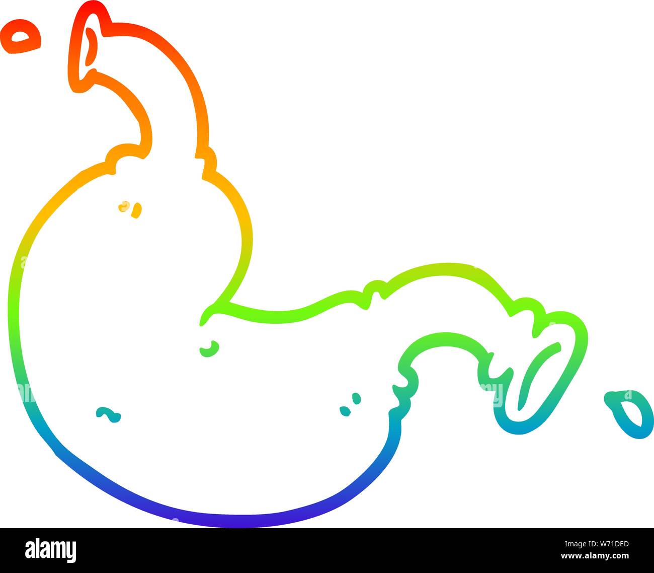 La ligne de gradient dimensions d'un organe de dessin animé Image ...