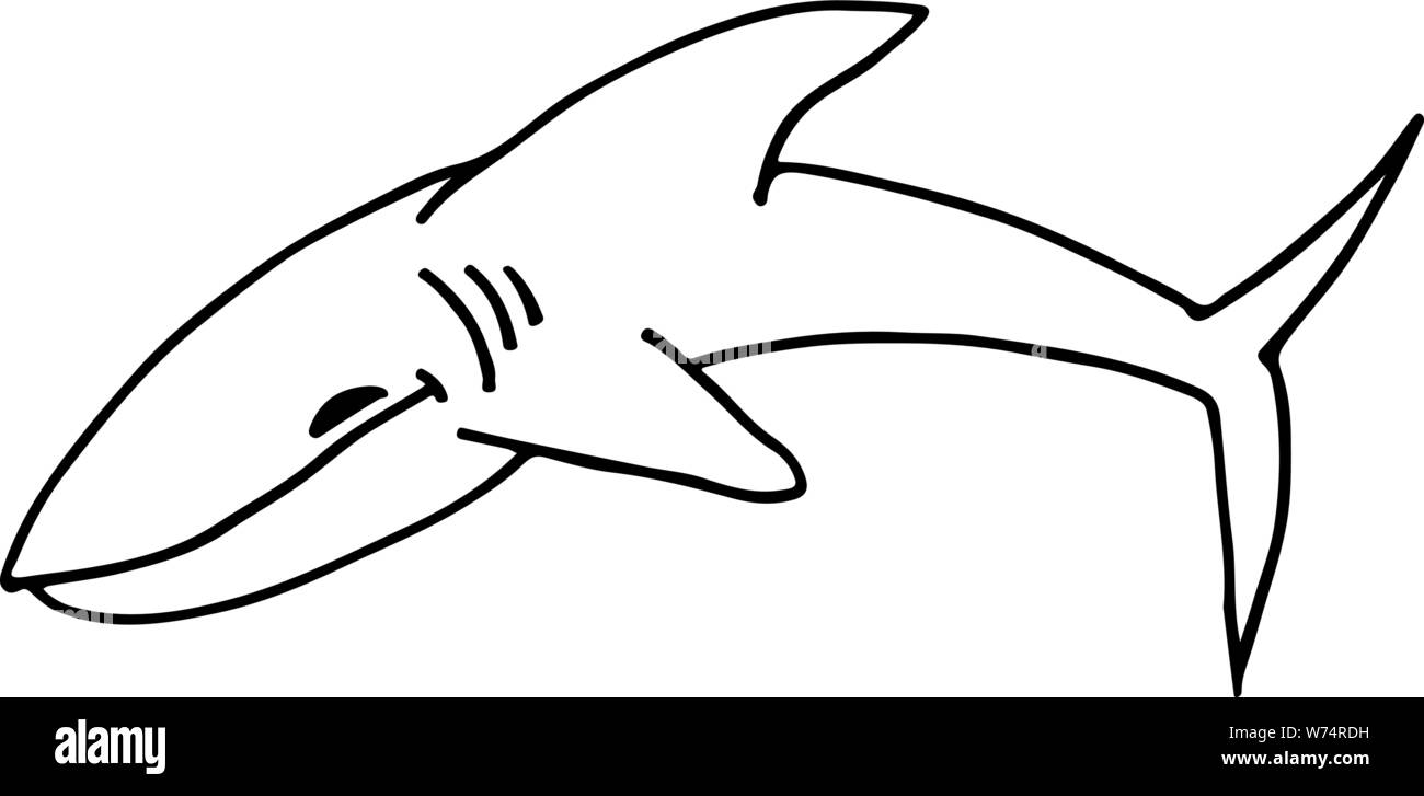 Résumé Les grandes lignes du requin. L'icône de requin, grand design ...